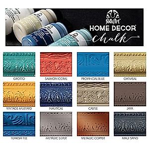 FolkArt Home Decor Ultra Matte Chalk Finish Acrylic Craft Paint Set Formulated for No-Prep Application, Designed for Beginners and Artists