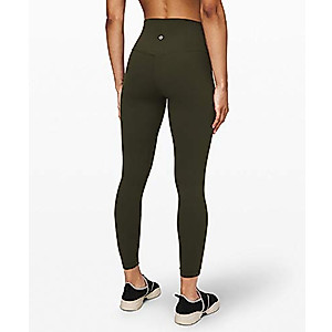 Lululemon Align II Stretchy Yoga Pants - High-Waisted Design, 25 Inch Inseam, Dark Olive, Size 8
