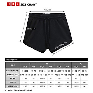 HBY 2 Pack Cotton Yoga Short Women Summer Casual Running Gym Sports Waistband Shorts, M Black/Grey