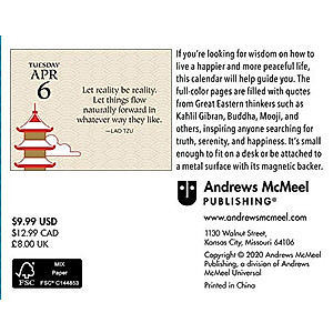 Wisdom of the East 2021 Mini Day-to-Day Calendar