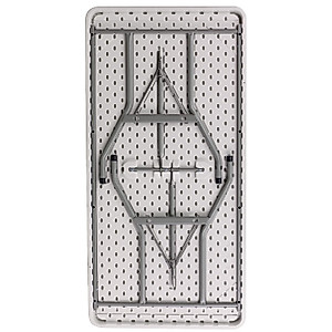 Flash Furniture Kathryn 5-Foot Granite White Plastic Folding Table