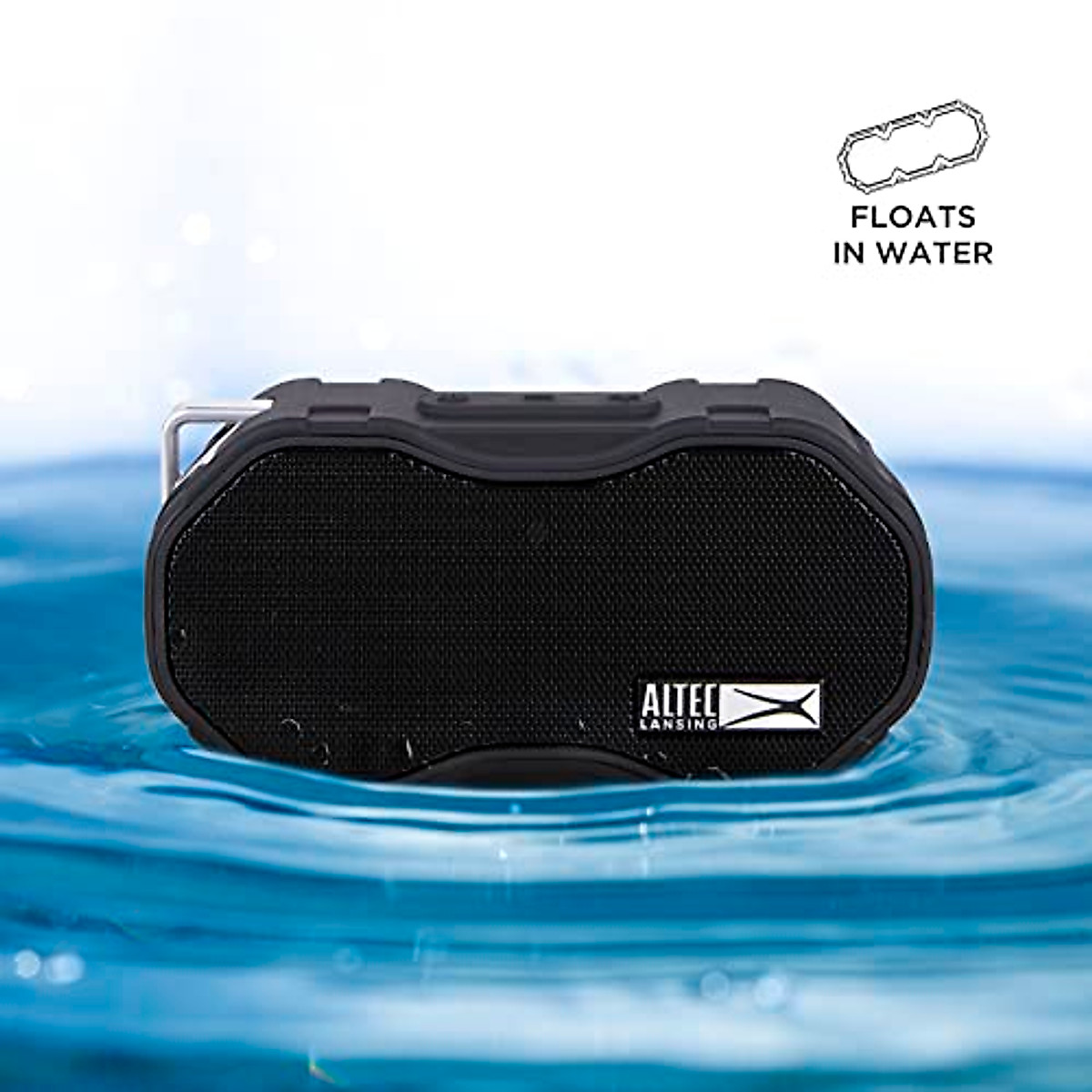 Altec Lansing Baby Boom XL - Waterproof Bluetooth Speaker, Wireless & Portable for Travel & Outdoor Use, Deep Bass & Loud Sound, 1 Pack, Black