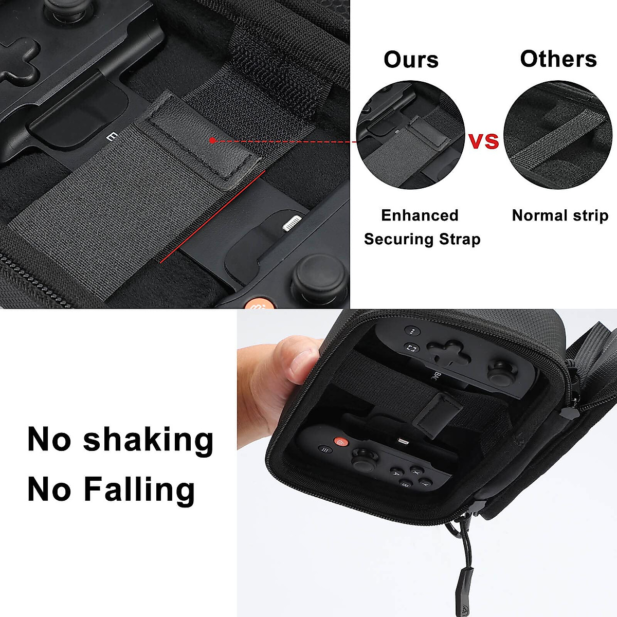 WEPIGEEK Case for Backbone One/PlayStation Edition Mobile Controller,Portable Travel All Protective,Hard Messenger Carrying Bag, Strong Strap,Soft Lining,with Pockets for Accessories Black