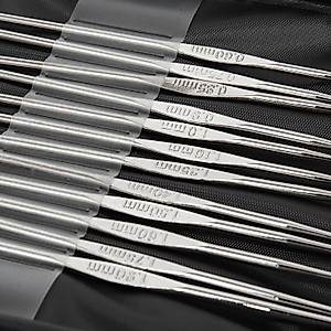 22Pcs Crochet Hooks Set, BetyBedy Aluminum Handle Knitting Needles, Multicolor Crochet Needles for Yarn Craft, 0.6~6.5mm