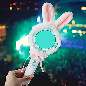 Lightstick Cover,Plush Cartoon Light Stick Covers,Glow Sticks Decorative Cute Protective Cover with Animal Ear Shape for Kpop TXT Concerts,Shows,Performance