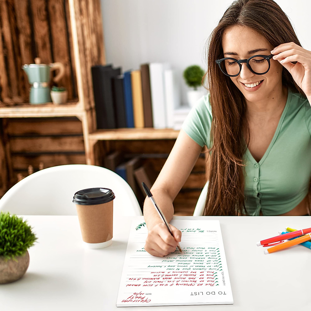 Simplified To Do List Notepad 8.5" x 11" - Made in USA - Easily Organize Your Daily Tasks And Boost Productivity - The Perfect Undated Planner Notebook w Checklist For Women