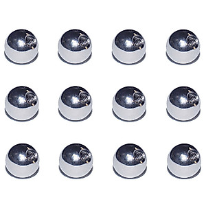 Painful Pleasures 12 Pack of Replacement Balls 316L Silver Colored Stainless Steel for 12g 14g 12 14 Gauge Body Piercing Jewelry 3mm 4mm 5mm 6mm (3mm 1/8" Ball)