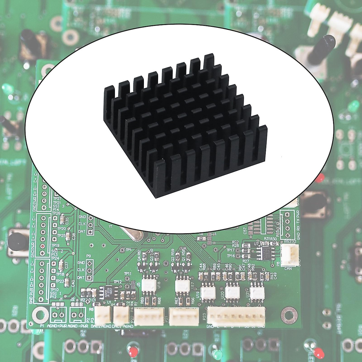 Antrader 12pcs Black Aluminum Cooler Radiator Heat Sink Heatsink 25 x 25 x 10mm