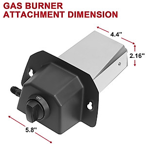 Gas Burner for Ooni Karu 16 Gas Burner Attachment, Gas Burner Attachment Replacement for Ooni Karu 16 Multi-Fuel Outdoo Pizza Oven & Wood Fired Pizza Oven