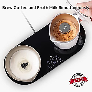 SEVEN&ME Espresso Coffee Machines with Milk Frother Coffee Maker with One-Click Operation, Cappuccino Machine and Latte Machine 60ml Single Serve Barista-Quality Expresso Coffee Machines at Home