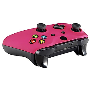 eXtremeRate Red Rose Faceplate Cover, Soft Touch Front Housing Shell Case, Comfortable Soft Grip Replacement Kit for Xbox One X & One S Controller Model 1708 - Controller NOT Included