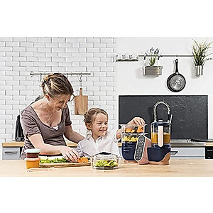 BabyMoov Duo Meal Station, 6 in 1 Touchscreen Baby Food Processor with Steamer | Multi-Speed Blender | Warmer | Puree | Defrosts | Sterilize | 500W Capacity Bundled with HogoR Organic Baby Food Maker Cookbook