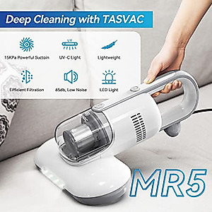 TASVAC Bed Vaccum Cleaner, Mattress Vacuum, Corded 2-in-1 Handheld Vacuum for Bed with 15Kpa Strong Suction and Low Noise, Vacuum of Bed Mattress Sofas, Pet Hair and Carpets