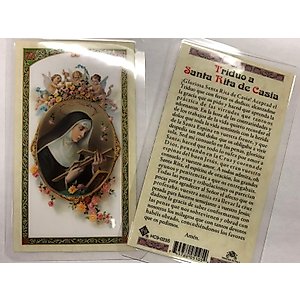 Holy Prayer Cards for The Prayer to Santa Rita de Casia - Saint of the Impossible in Spanish Set of 2