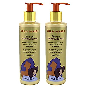 Pantene Gold Series Leave-In Detangling Milk 7.6 Ounce (225ml) (2 Pack)