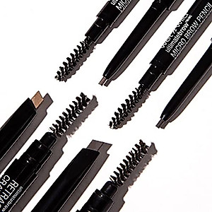 wet n wild Ultimate Eyebrow Retractable Definer Pencil, Taupe, Dual-Sided Brow Brush, Fine Tip, Shapes, Defines, Fills Brow Makeup