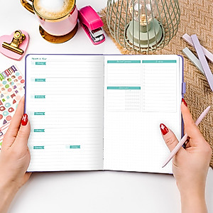 GoGirl Planner Agenda – Colorful Undated Monthly & Weekly Organizer for Women, Journal for Time Management & Productivity (Lavender)