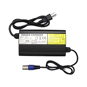 24V 8A Battery Charger with 3-Pin XLR Connector for Jazzy 1450, Invacare Pronto M51, Sunrise Medical, Quickie, Drive Medical Power Supply