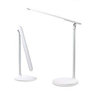 Eye-Caring LED Folding Desk Lamp Eye Protection Portable Charging Touch Dimming with Memory Function Rotating Reading and Writing Table Lamp Office lamp (Color : White)