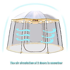 Bubble Igloo PVC Tent, JTDDO Winter Tent Oversize Cold Protection Canopy Tent 12'x12' for 8-10 Person for Outdoor/ Garden/ Backyard/ Patios, Beige
