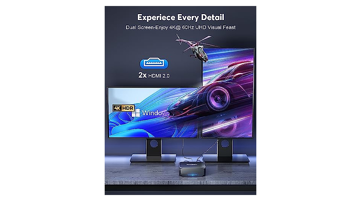 KAMRUI AK2 Plus Mini PC with Intel 12th Gen N100 - Powerful Small Desktop
