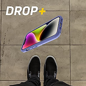 OtterBox iPhone 14 & iPhone 13 Otter + Pop Symmetry Series Case - PERIWINK (Purple), integrated PopSockets PopGrip, slim, pocket-friendly, raised edges protect camera & screen