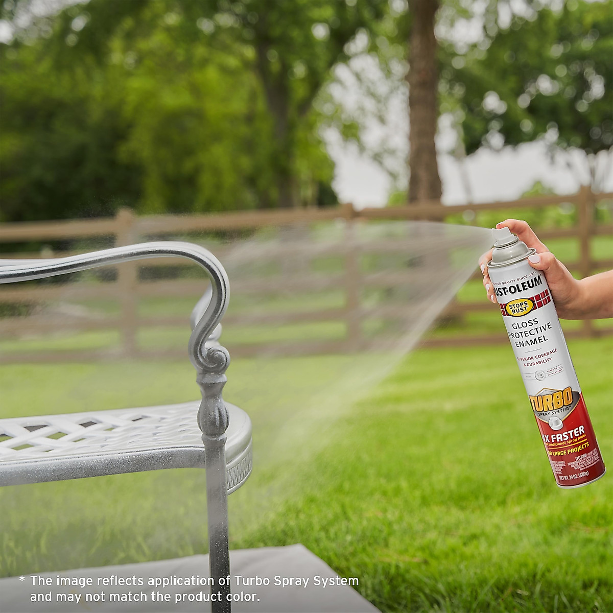 Rust-Oleum 334128 Stops Rust Turbo Spray Paint, 24 oz, Gloss Black