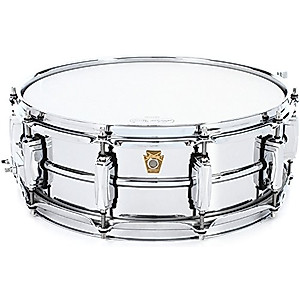 Ludwig LM400 Smooth Chrome Plated Aluminum 5 x 14 Inches Snare Drum with Imperial Lugs and Supra-Phonic Strainer