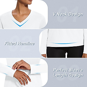 4-7 Pack Long Sleeve Shirts for Women,Moisture Wicking Shirts Long Sleeve Workout Tops for Women V Neck Hiking T-Shirts
