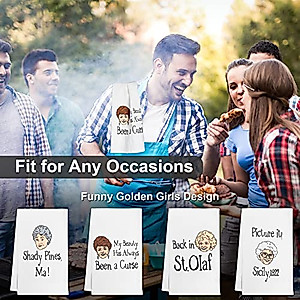 DDDDXO Golden Girls Kitchen Towels, Golden Girls TV Merchandise, Golden Girls Gifts for Girls, Golden Fans Housewarming Gift, Decorative Dish Towels Set of 4