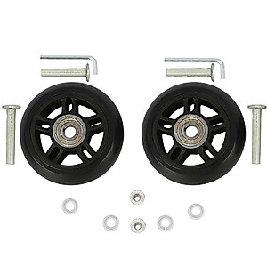 ORO 1 Pair Luggage Wheels Replacement 70mm Case Wheels with 8mm(0.31") Bearings Wheels for Suitcase and Inline Outdoor Skate and Caster Board (70 * 19mm)