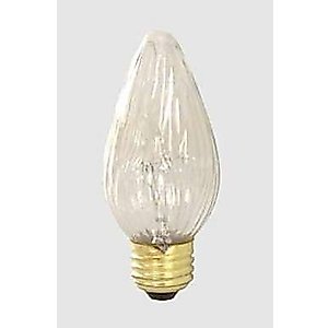 B&P Lamp® F-15 Clear Flame, Standard Base Bulb, 25W