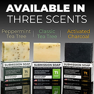 Premium Tea Tree Oil Soap - USA Made Bar Soap for BJJ, Jiu Jitsu, Wrestling, and Grappling (2-Pack of 4 Ounce Soap Bars, Classic Tea Tree)