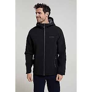 Mountain Warehouse Exodus Mens Showerproof Softshell Black Medium