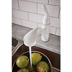 Moen 87557W Brecklyn Single-Handle Pull-Out Sprayer Kitchen Faucet with Power Clean, 59" Hose Length, Glacier