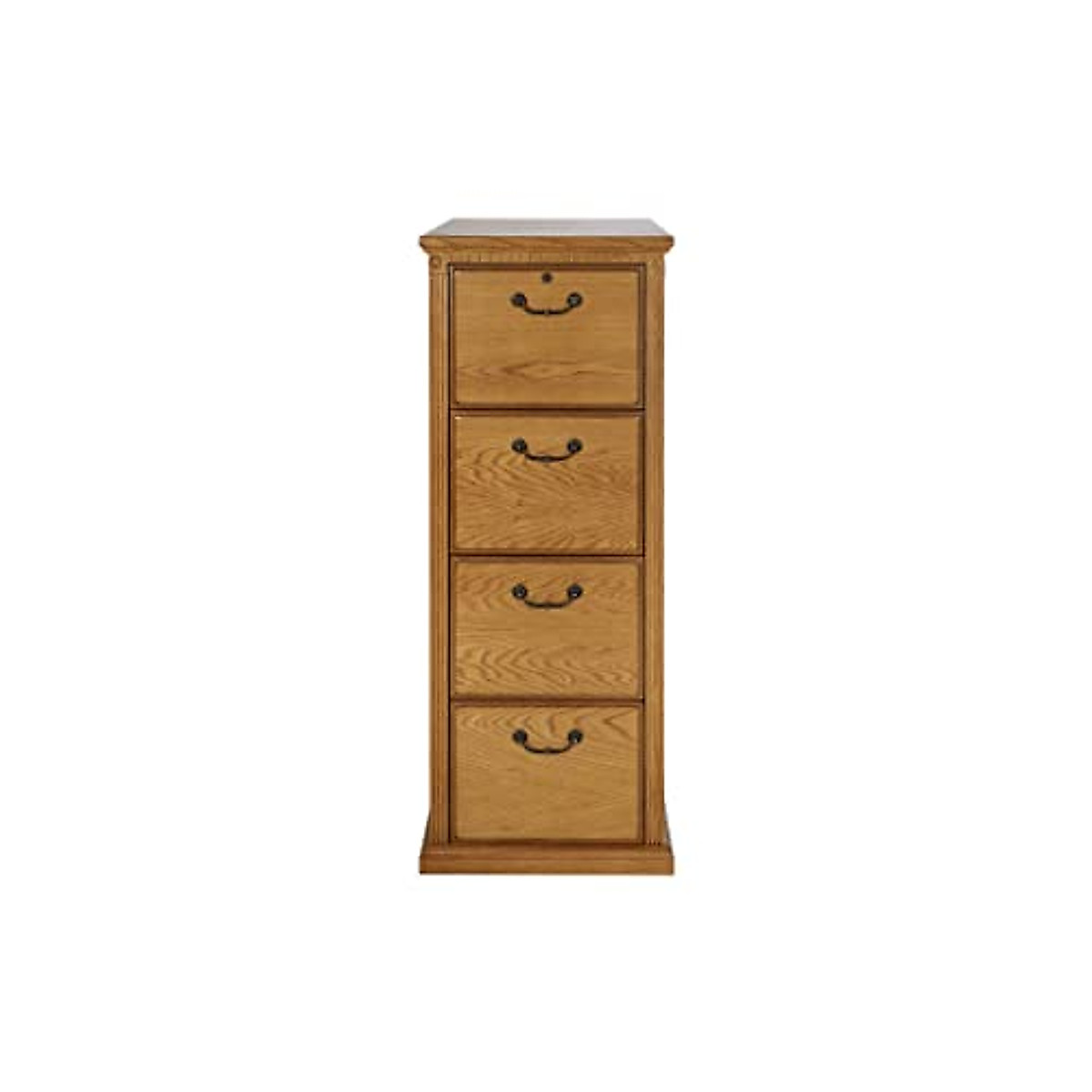 Martin Furniture Huntington Oxford 4-Drawer File Cabinet, Wheat Finish, Fully Assembled