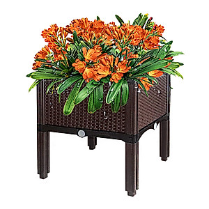 NACREEN Large Planters for Outdoor Plants Raised Garden Bed Boxes, Raised Plant Pots Perfect for Garden Patio Balcony Deck to Planting Flowers Vegetables Tomato and Herbs