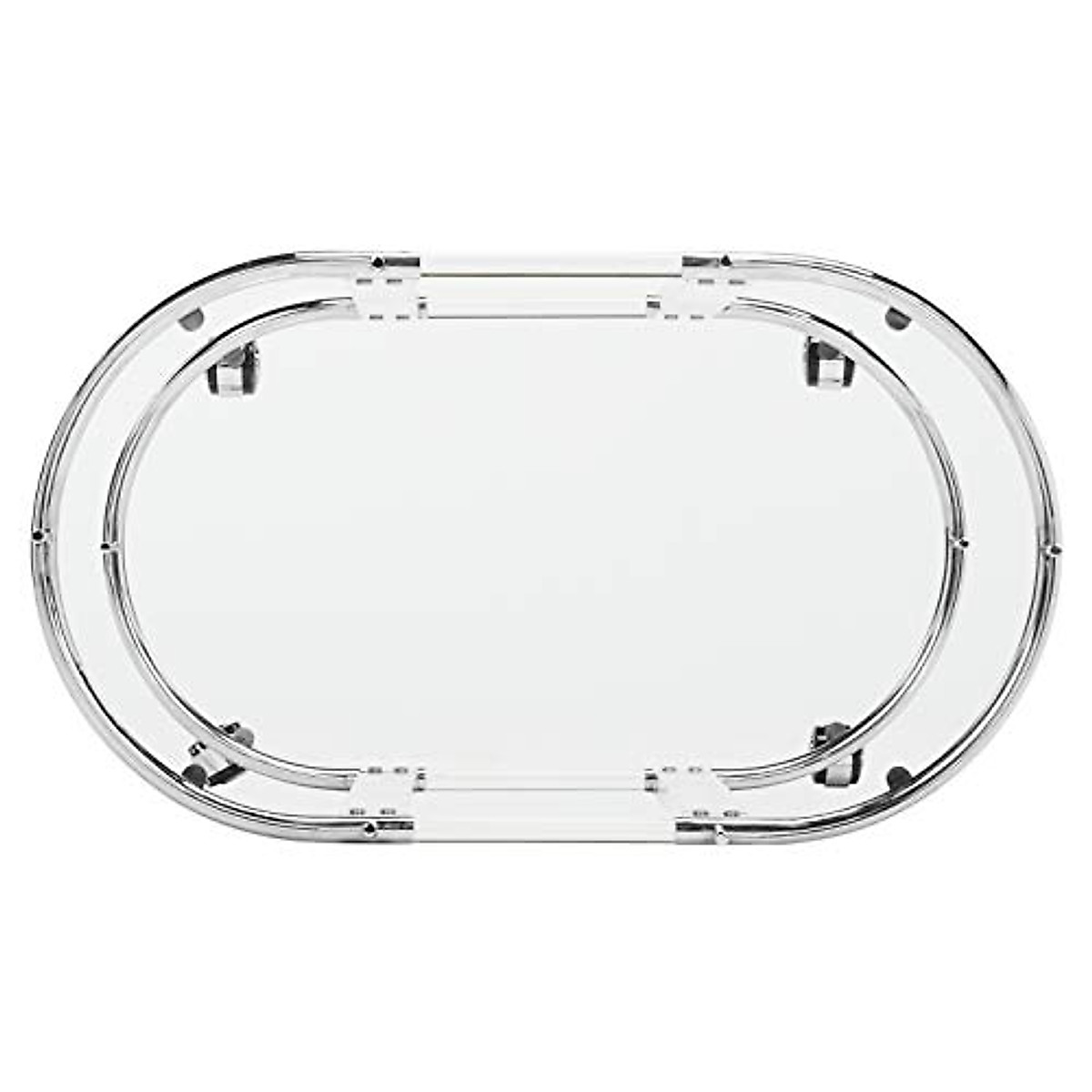 Safavieh Home Collection Lennon Acrylic Trolley Bar Cart, Clear/Silver