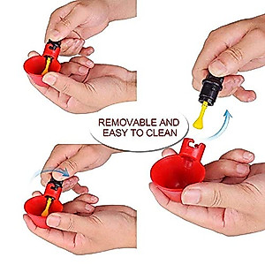 erduoduo 24 Packs Poultry Drinking Watering Cups for Chicken/Quail Water Cups Drinker Automatic Farm