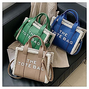 Aeefnuie The Tote Bags For Women , Personalized Leather Tote Bags Mini Top-Handle Crossbody Tote Bag Handbag For Travel/ Work