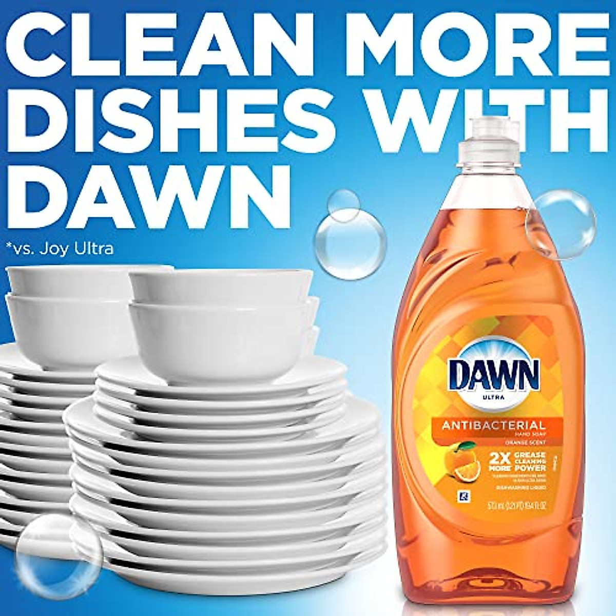 Dawn® Ultra Antibacterial Hand Soap Dishwashing Liquid Dishwashing Soap, Orange Scent, 40 Oz Bottle