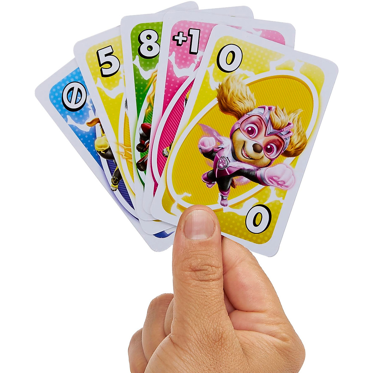 Mattel Games UNO Junior Paw Patrol: The Mighty Movie Kids Card Game for Family Night Featuring 3 Levels of Play
