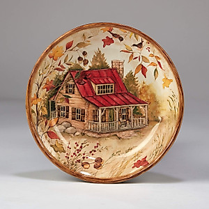 Certified International Pine Forest 24 oz. Soup/Cereal Bowls, Set of 4,