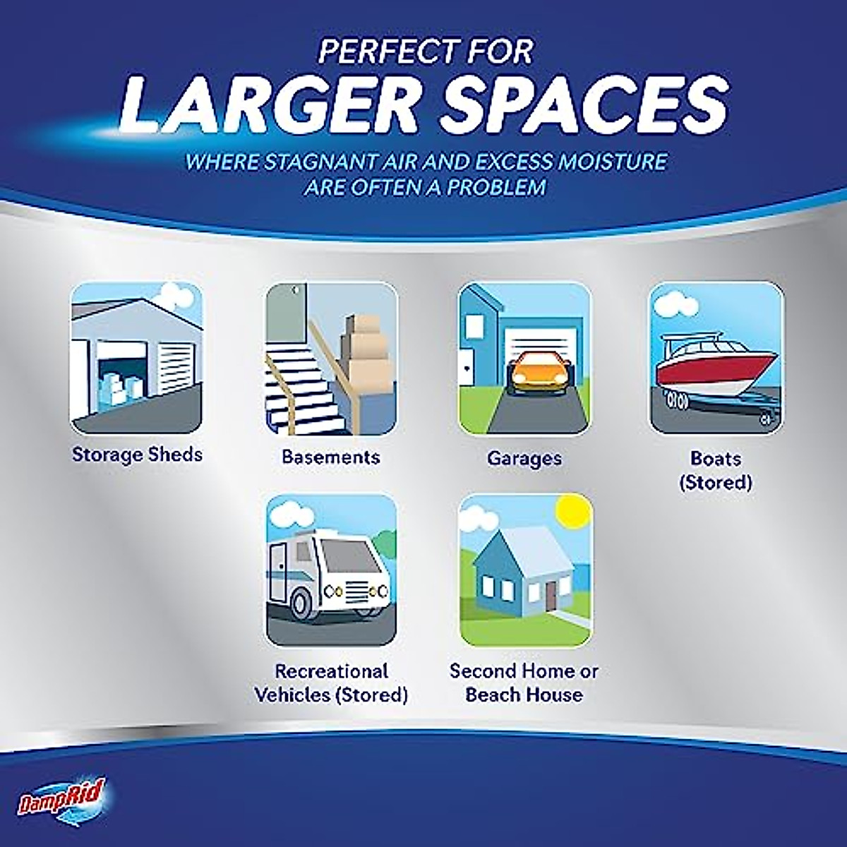 DampRid Hi-Capacity Moisture Absorber Bucket, 2 Pack — Fragrance Free, 2 lb. 15.5 oz.