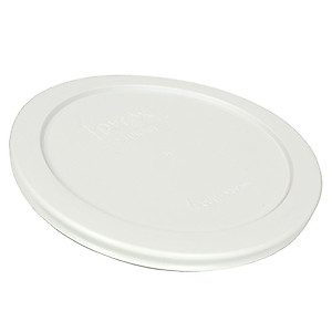 Pyrex (4) 7201 4-Cup Clear Glass Bowls & (4) 7201-PC 4-Cup White Plastic Storage Lids, Made in USA