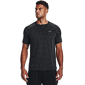 Under Armour Mens Tech 2.0 5C Short Sleeve T-Shirt, Black (001)/Pitch Gray, Medium