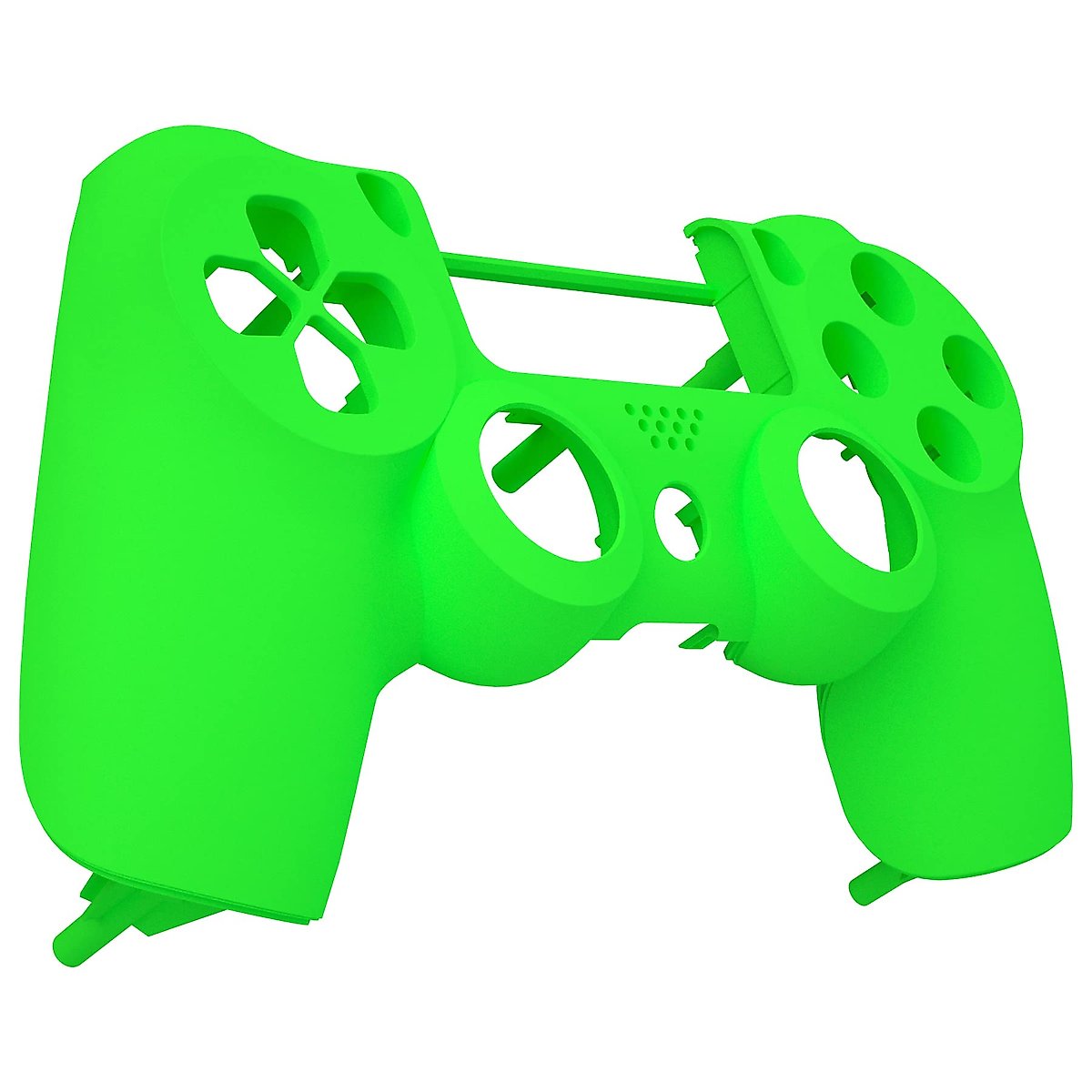 eXtremeRate Neon Green Soft Touch Custom Faceplate Shell Compatible with ps4 Slim Pro Controller CUH-ZCT2 JDM-040/050/055 - Controller NOT Included