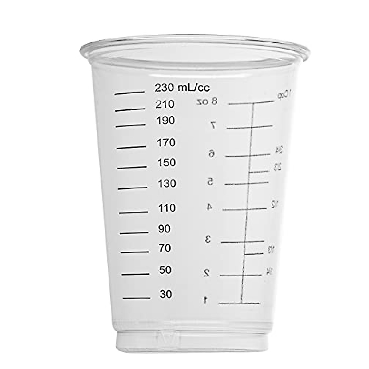 50 Disposable Measuring Cups - 8 Oz | Resin Mixing Cups For Epoxy Resin | Plastic Measuring Cups | Liquid Measuring Cups | Dry Measuring Cups | Paint Mixing Cups | Baking Supplies | Baking Tools