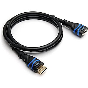 BlueRigger HDMI Extension Cable (15FT, 4K 60Hz HDMI Extender Cord, Male to Female Adapter, High Speed 18Gbps) - Compatible with Xbox, Roku, PS5/PS4, Nintendo Switch, Laptop, Google Chromecast, Wii U