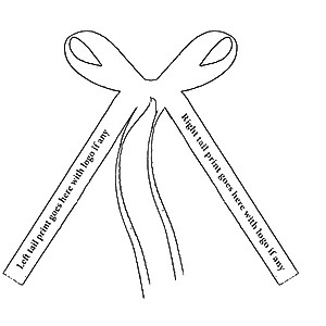 Party Favors Plus Brand Personalized Ribbon 3/8" Satin Silver Edge 50 Made Bows for Weddings Baby Showers etc Favor